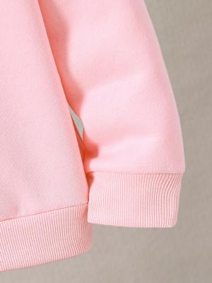 Chine Des pulls pour enfants avec capuchon rose 100% coton 380gm pour un motif solide à vendre