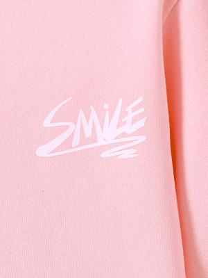 Chine Des pulls pour enfants avec capuchon rose 100% coton 380gm pour un motif solide à vendre