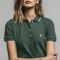 Quality Cotton Women'S Polo Shirts Anti Pilling Needle Detection Included for sale
