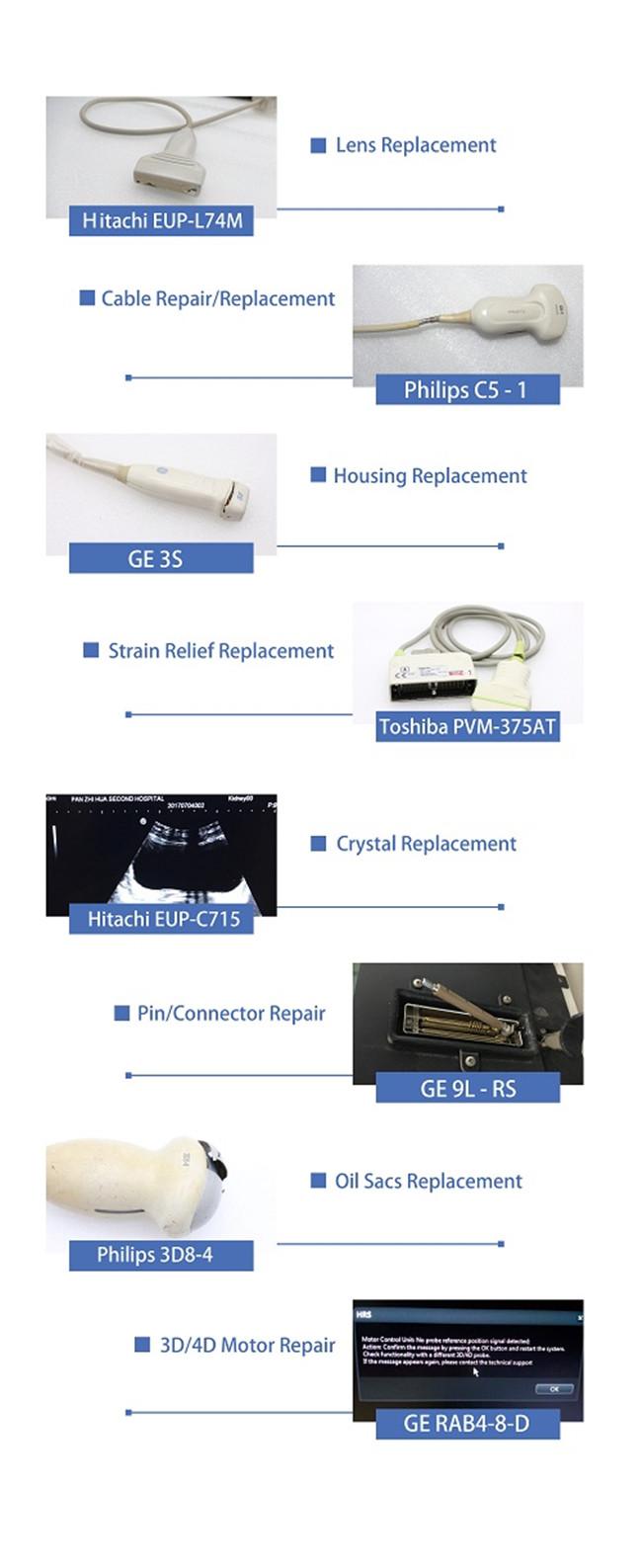 Reparo do transdutor do ultrassom de Siemens C8-5 para Crystal Array Replace 1