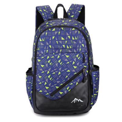 China Nylon Casual shcool Backpack for kids blue camouflage with triangle for sale