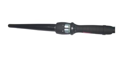 中国 注文 LED の円錐形の陶磁器のヘア アイロン 2 は専門黒をじりじり動かします 販売のため