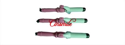 中国 ピンク/白 25mm の長い毛の陶磁器のヘア アイロン Clipless 430°F 販売のため