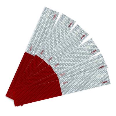 China Red/White DOT-C2 Reflective Safety Tape Conspicuity Tape for Vehicles, Trailers, Trucks for sale
