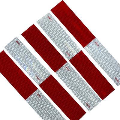 China DOT-C2 Reflective Safety Tape Waterproof Red & White Self Adhesive Conspicuity Tape for sale