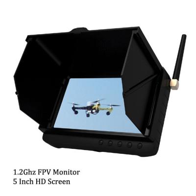 Cina 1.2Ghz monitor a 5 pollici senza fili della stazione a terra HD FPV/carta sostegno 32GB TF del ricevitore in vendita
