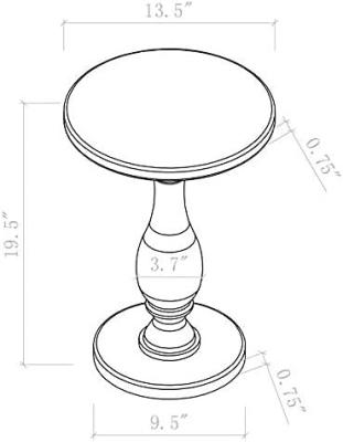13.5'' Diameter Custom Acrylic Furniture Acrylic Coffee Table For Living Room