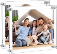 Quality Decoration Floating Acrylic Photo Wall Frames 13'' X 16'' With Metal Standoffs for sale