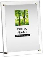 Quality 8.5'' X 11'' Modern Acrylic Photo Frame Free Standing Assembled With Metal Pegs for sale