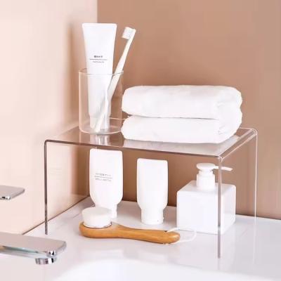 Acrylic Display Riser Stand Toy Organizer , Tabletop Acrylic Cake Display OEM