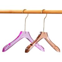 Quality OEM Clear Acrylic Clothes Hanger Lucite Garment Rack For Coat Suit Pants Dress for sale