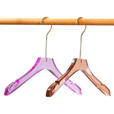 OEM Clear Acrylic Clothes Hanger Lucite Garment Rack For Coat Suit Pants Dress