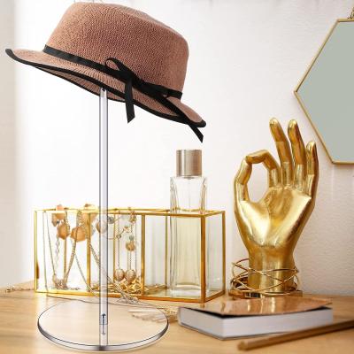 Transparent Hat Acrylic Holder Plexiglass Cap Display Stand For Sun Cap