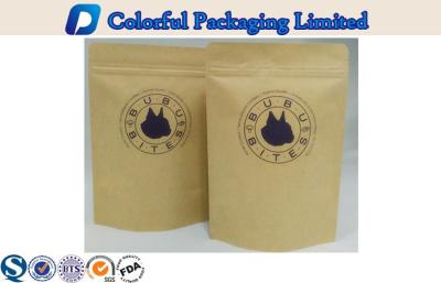 China Kraftpapier 350g Brown stehen, oben verpackende Beutel/Potatao-Chips/stehen oben Tasche mit Reißverschluss zu verkaufen