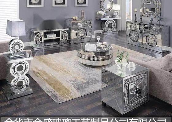 CC Mirrored Console Table SI in silver mirror finish