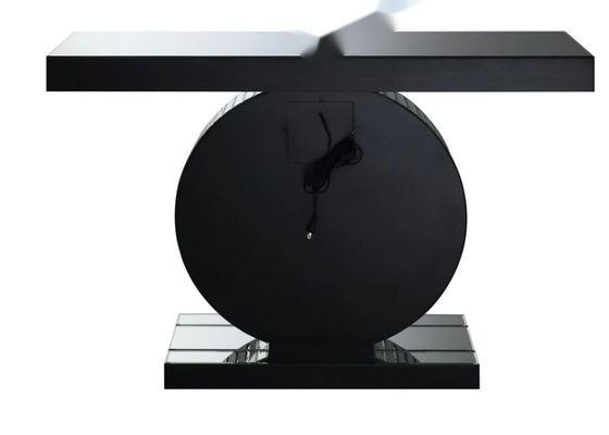 JSF861 LED Mirrored Console Table showcasing modern geometric design with mirror details and LED lighting