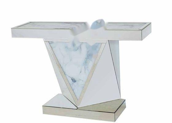 Mirrored Furniture Console T-2 with marble effect special glass