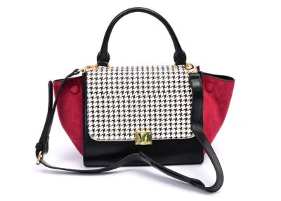 Китай Tote кожи сумки Houndstooth продается