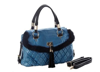 Cina Borsa di totalizzatore delle donne delle borse della pelliccia del coniglio della nappa della pelle scamosciato con le tasche in vendita
