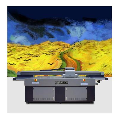 China Grote 2513 UV-platbedprinter met hoge druksnelheid en precoatingfunctie Te koop