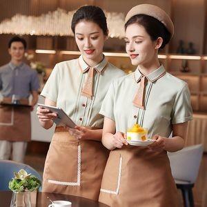 China High Quality Modern Restaurant Trendy Restaurant Waiter Uniforms for Men and Women for sale