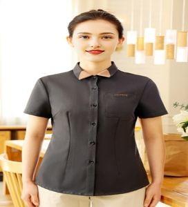 China Fast Food Polyester Fabric Classic Traditional Chinese Style Restaurant Waiter Uniform for sale