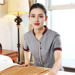 China Eco-Friendly, Breathable and Durable Short Sleeve Housekeeping Workwear with Moisture-Wicking Technology (Custom Logo Available) for sale