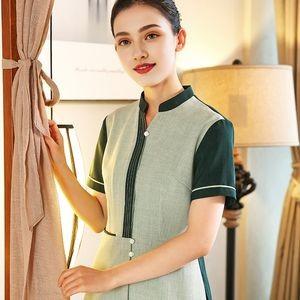 China High Quality Cleaner Short Sleeve Shirt Cleaning Housekeeping Staff Uniform for sale