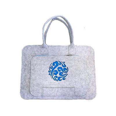 Chine Convenient Eco-friendly Felt Laptop Bag Double Zipper Felt Briefcase Laptop Bag Computer Case à vendre