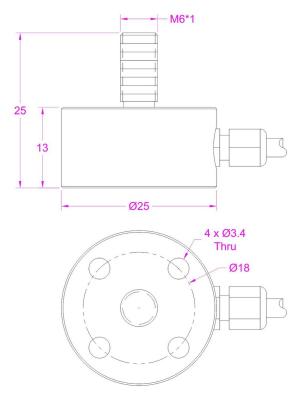 China Rod End Force Transducer 2kN 1kN 500N 200N 100N Bidirectional Force Sensor en venta