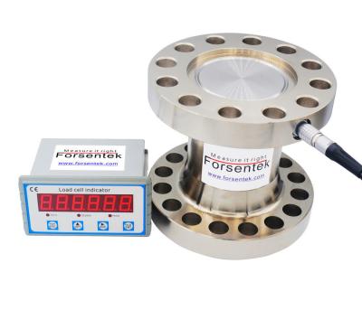 China Flange Mounted Compression Load Cell 200 ton Cylinder Type Load Cell 100ton à venda