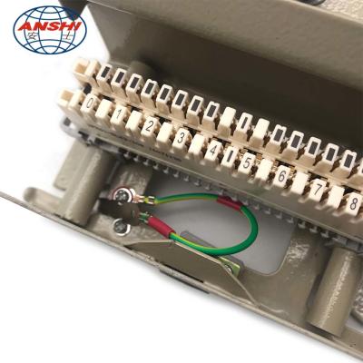 China 10 Pairs Metal Distribution Box With Earthing System with LSA Profile Module for sale