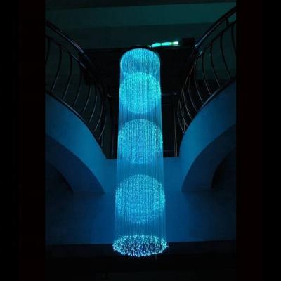 China Customized colorful fiber optic dropping ball chandeliera(WH-NC-120) for sale