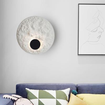 China Round Moon White Body LED Home Wall light Stairs Bedroom Corridor Wall Sconce globe light fixture(WH-OR-60) for sale