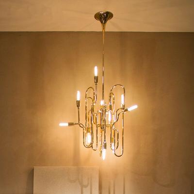 China Creative Pendant Lamp Living Room Villa Gold Decor staircase chandelier Clark Chandelier(WH-MI-152) for sale