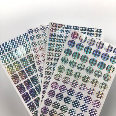 China BOPP 3D Hologram Label Sticker Holographic Vinyl Security Label for sale