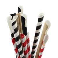 Quality Customizable Printing Paper Straws for Bubble Tea Food Grade and Wrapped Individually for sale