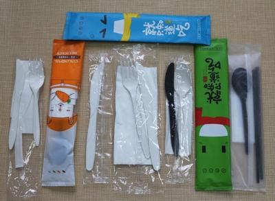 Airline Disposable Table Utensils in Natural Colourful Flatware with Customized