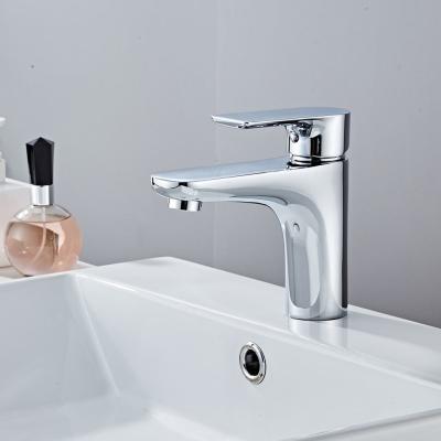 中国 真鍮の単一の穴のChromeの単一のハンドルの洗面器の混合弁 販売のため