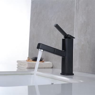 China Het messing trekt van het het Gaten Enige Handvat van 360°Swivel Enige het Bassinmixer in Matte Black terug Te koop