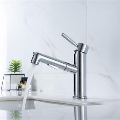 China Het messing trekt van het het Gaten Enige Handvat van 360°Swivel Enige het Bassinmixer in Chrome terug Te koop