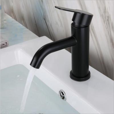 China SUS304 Mixer van het het Handvatbassin van het roestvrij staal de Enige Gat Enige in Matte Black-Sn Te koop
