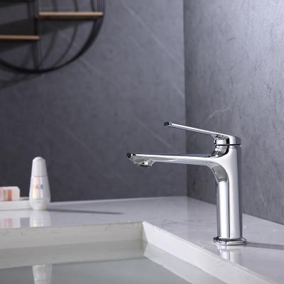 China Modernes einzelnes Messingloch-einzelner Griff-Becken-Mischer in Chrome Matte Black Gold zu verkaufen