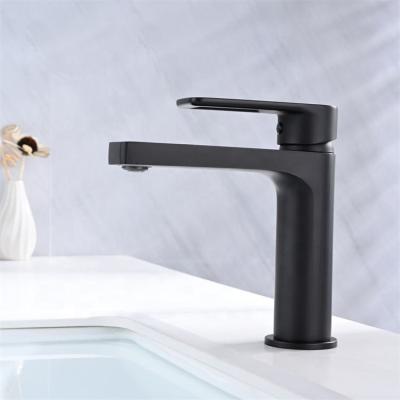 China Modernes einzelnes Messingloch-einzelner Griff-Becken-Mischer in Matte Black zu verkaufen