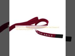 Silicone End Hoodie String Custom Polyester Flat Drawcord For Pants And Garment