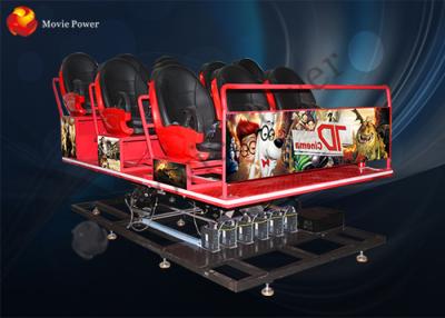 Cina 6 teatro interattivo elettrico della piattaforma 7D di DOF con gli effetti neve/della pioggia in vendita