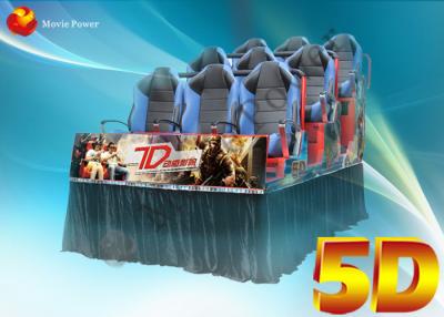 Cina cinema dinamico del fuoco 5D della pioggia di vetro 3D con moto Seater del corpo in vendita