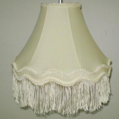 Cina Hard Back TC Fabric Victoria Lamp Shade Classical With Fringe in vendita