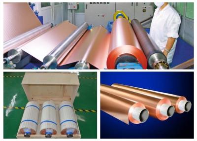 Κίνα Το φύλλο αλουμινίου χαλκού PCB RA 76mm/152mm διά Dimater πάχος 0,009 - 0.09mm προς πώληση