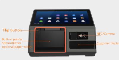 China Mini pantalla táctil de la caja registradora del restaurante de la lotería con el dispositivo del pago de 4G LTE en venta